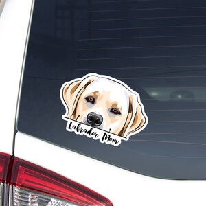 Labrador Retriever Mom Car Decal Sticker / Peeking Watercolor Dog Head ...