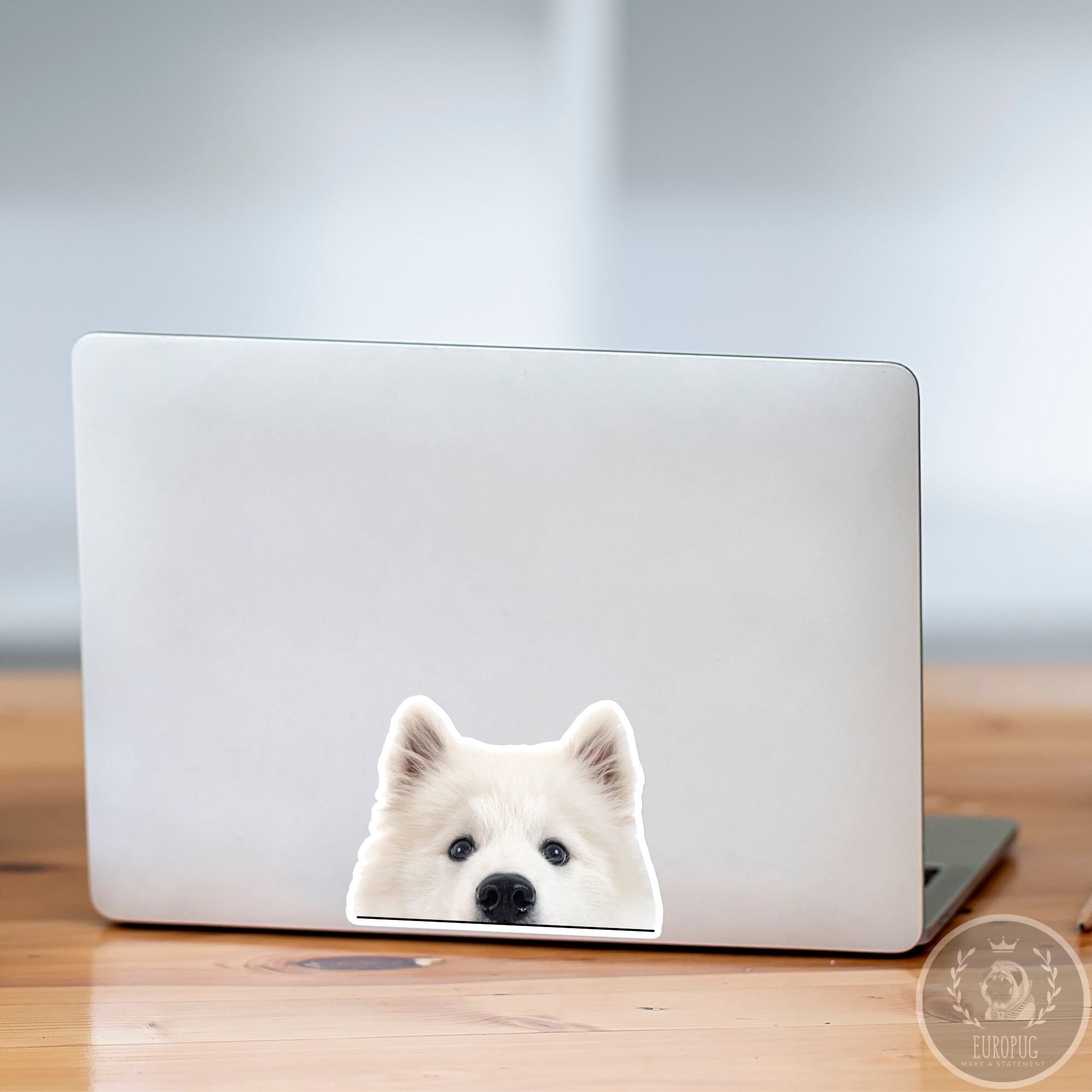 Realistic Samoyed Car Decal Sticker / Kawaii Peeking Samoyed - Etsy