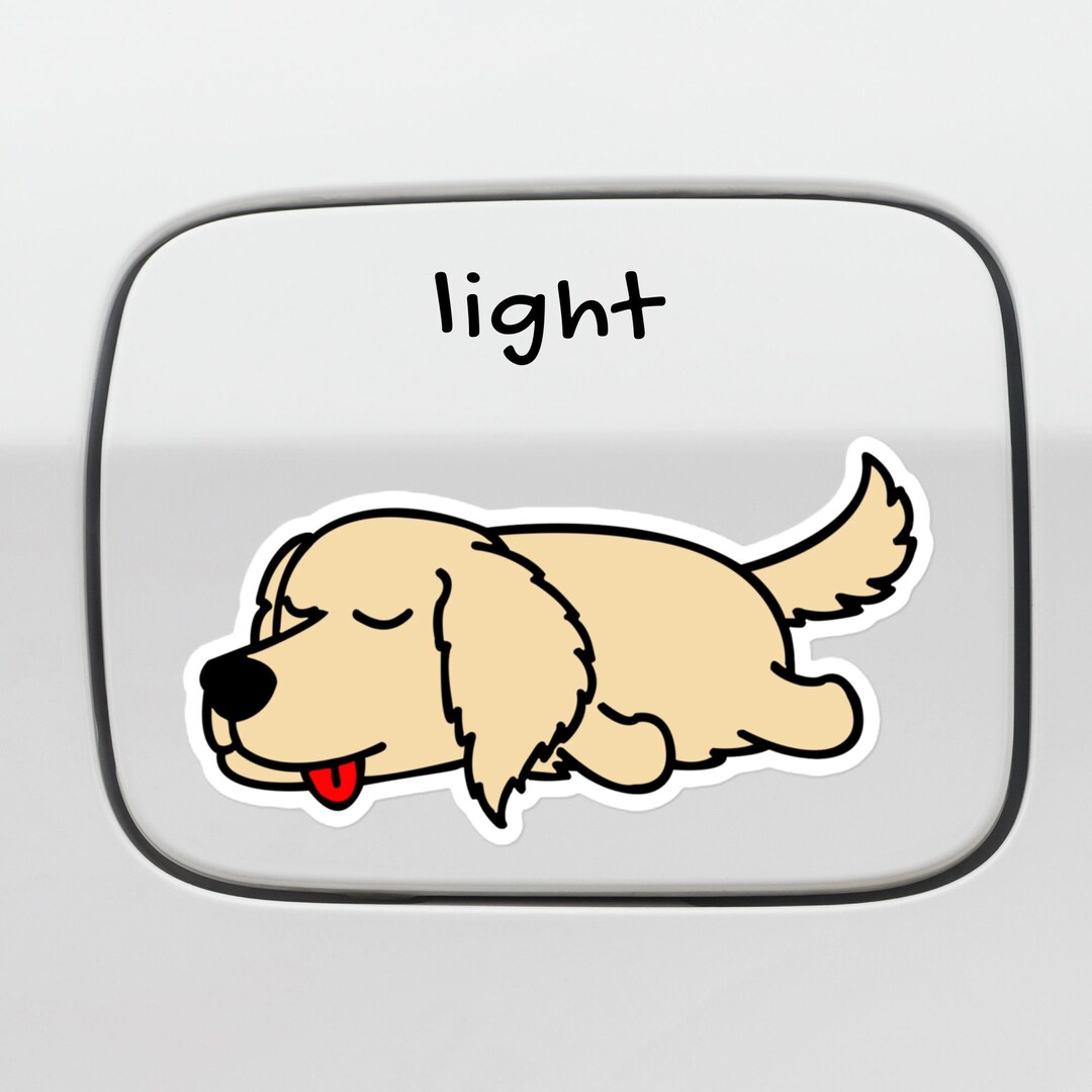 Lazy Golden Retriever Car Decal / Light Classic Dark Cream Lab Puppy ...