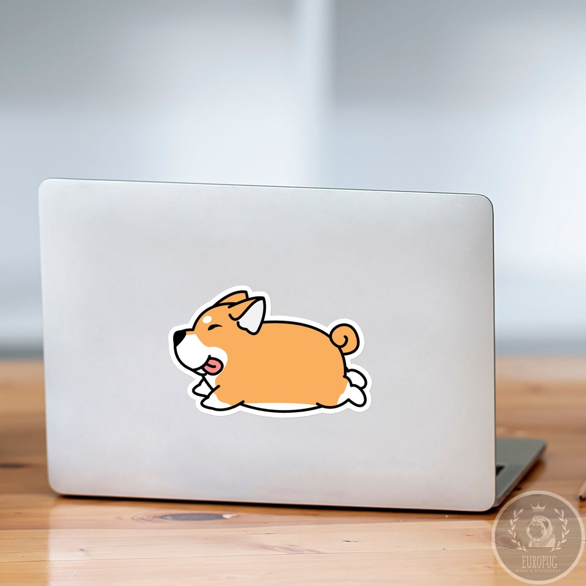 Fat Shiba Inu Running Car Decal Sticker / Cartoon Cute Kawaii - Etsy