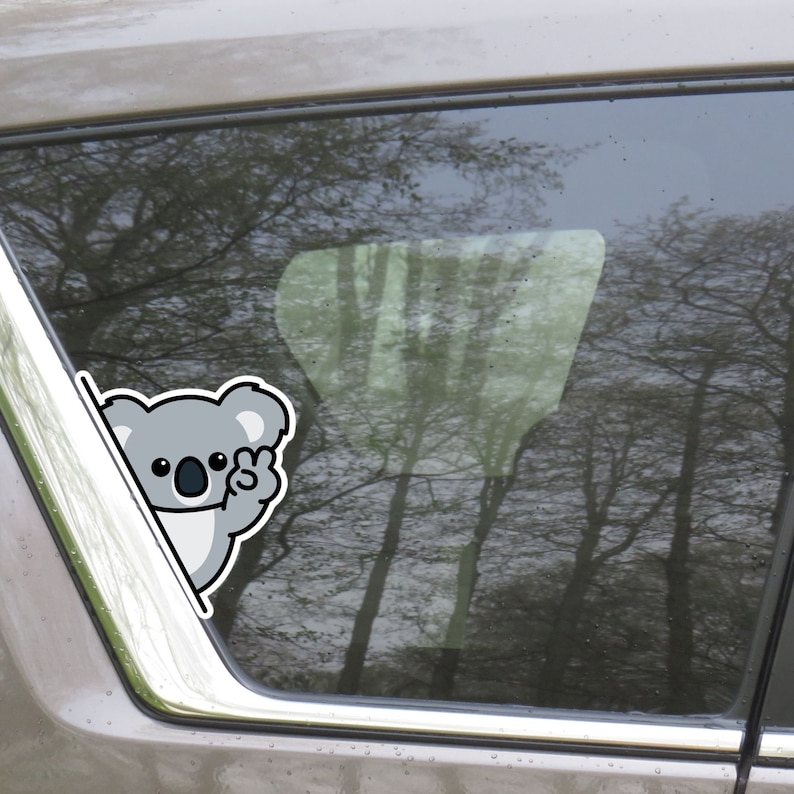 Peeking Koala Car Decal Sticker / Kawaii Cute Funny Koala - Etsy