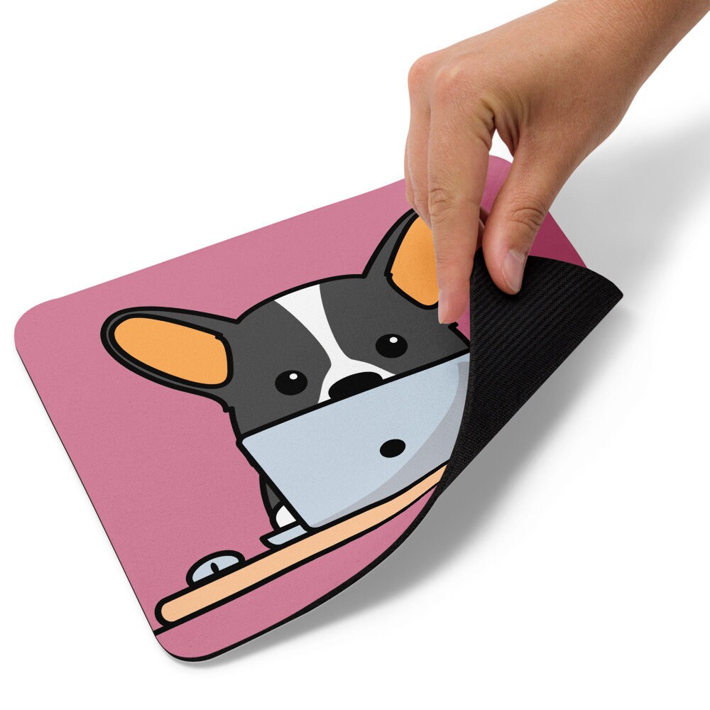 Custom Tricolor Corgi Mouse Pad / Kawaii Tri-color Corgi Dog Working ...