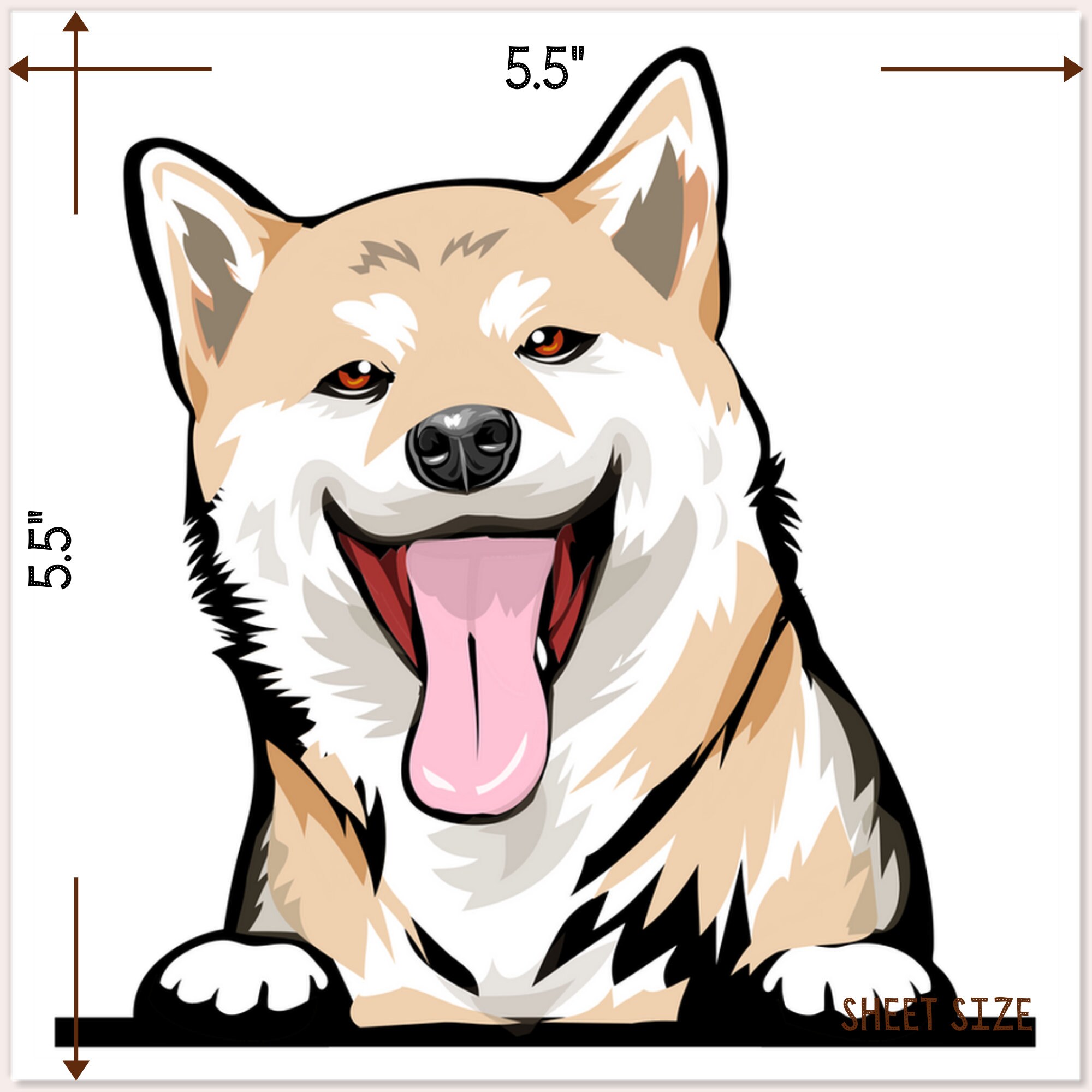 Peeking Shiba Inu Car Decal Sticker / Realistic Shiba Inu | Etsy