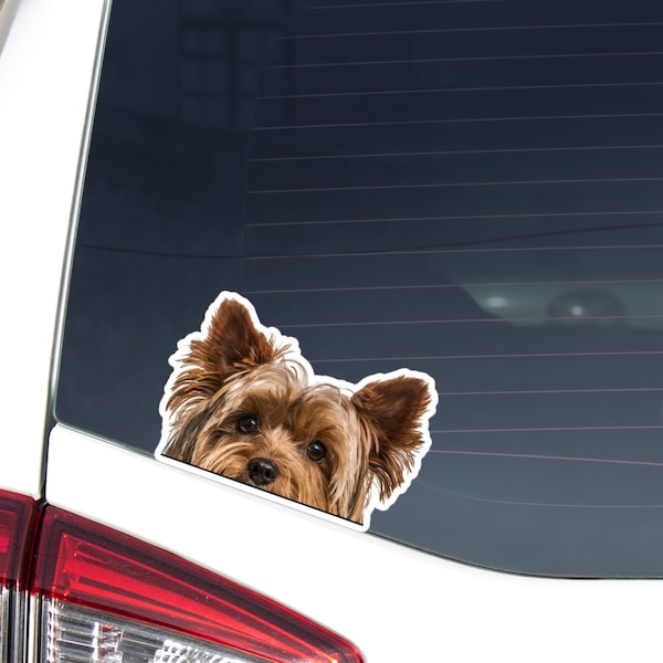 Yorkie Car Window Decal - Etsy