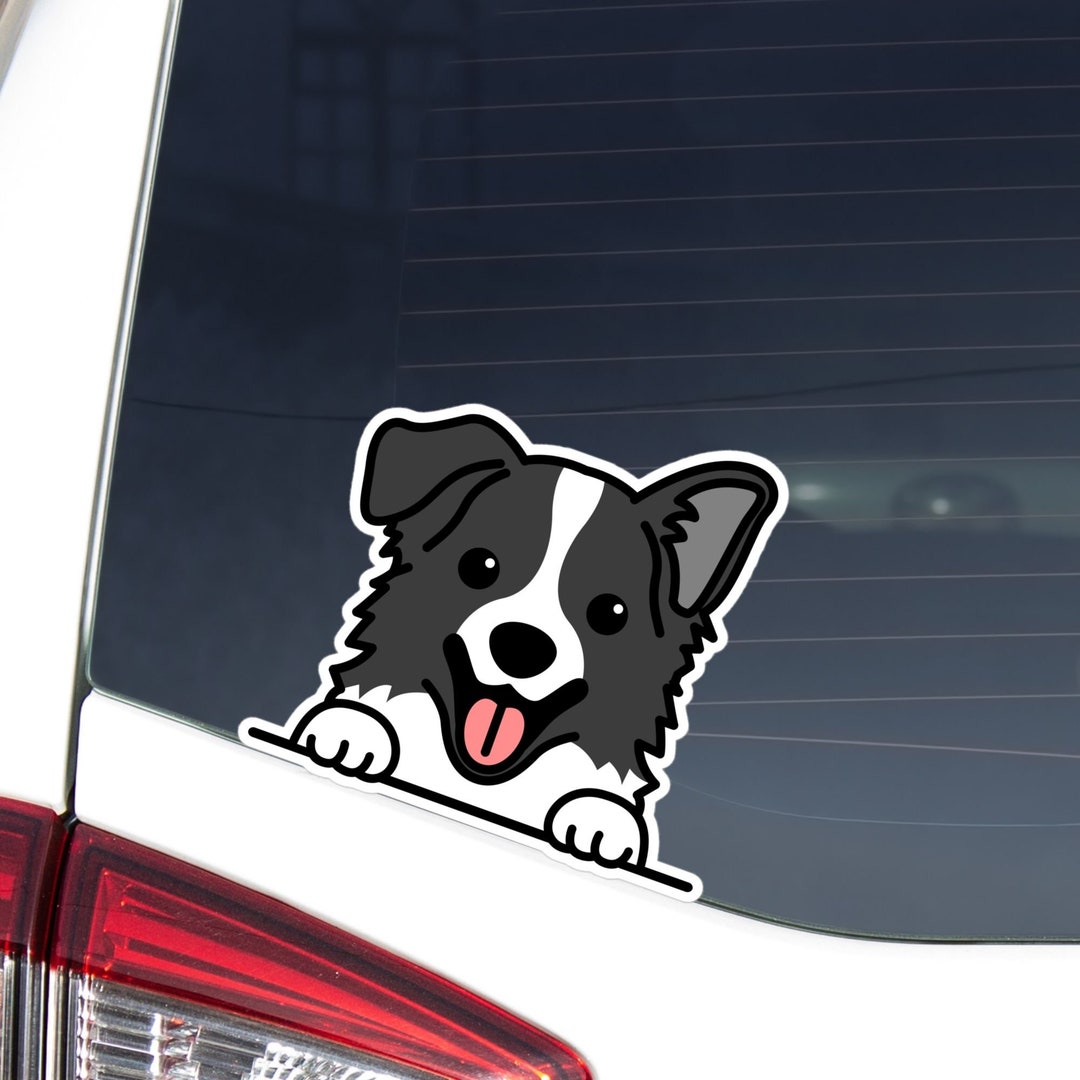 Cute Border Collie Car Decal Sticker / Kawaii Dog Cartoon - Etsy