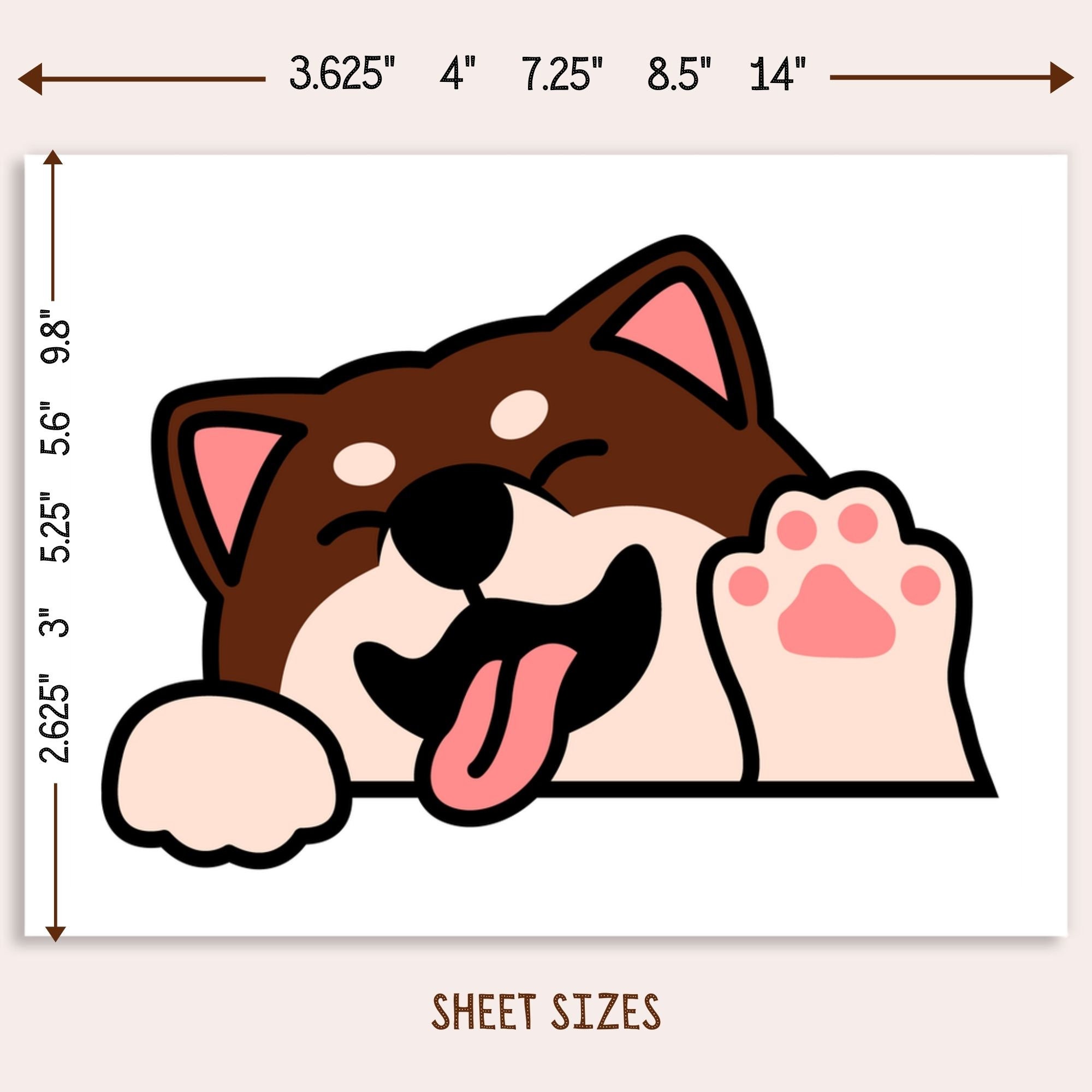 Shiba Inu Car Decal / Peeker Black Shiba Inu Vinyl Decal - Etsy