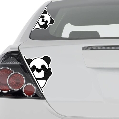Panda Peeking Vinyl Decal Car Window Bumper Sticker Funny Cute - Etsy