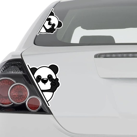 Peeking Panda Bear Car Decal Sticker / Kawaii Funny Panda - Etsy