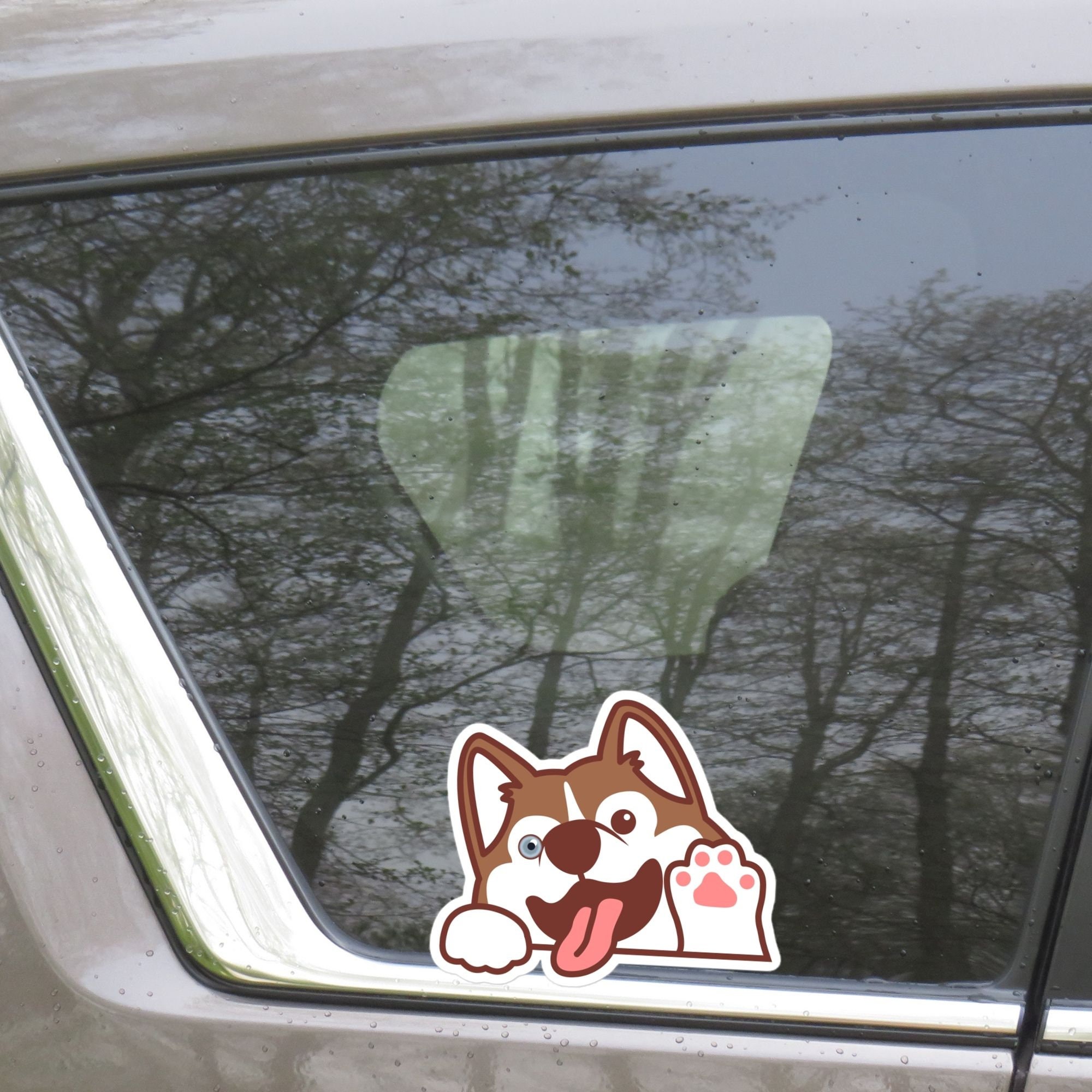 Siberian Husky Car Decal / Husky With One Blue Eye Car Sticker - Etsy