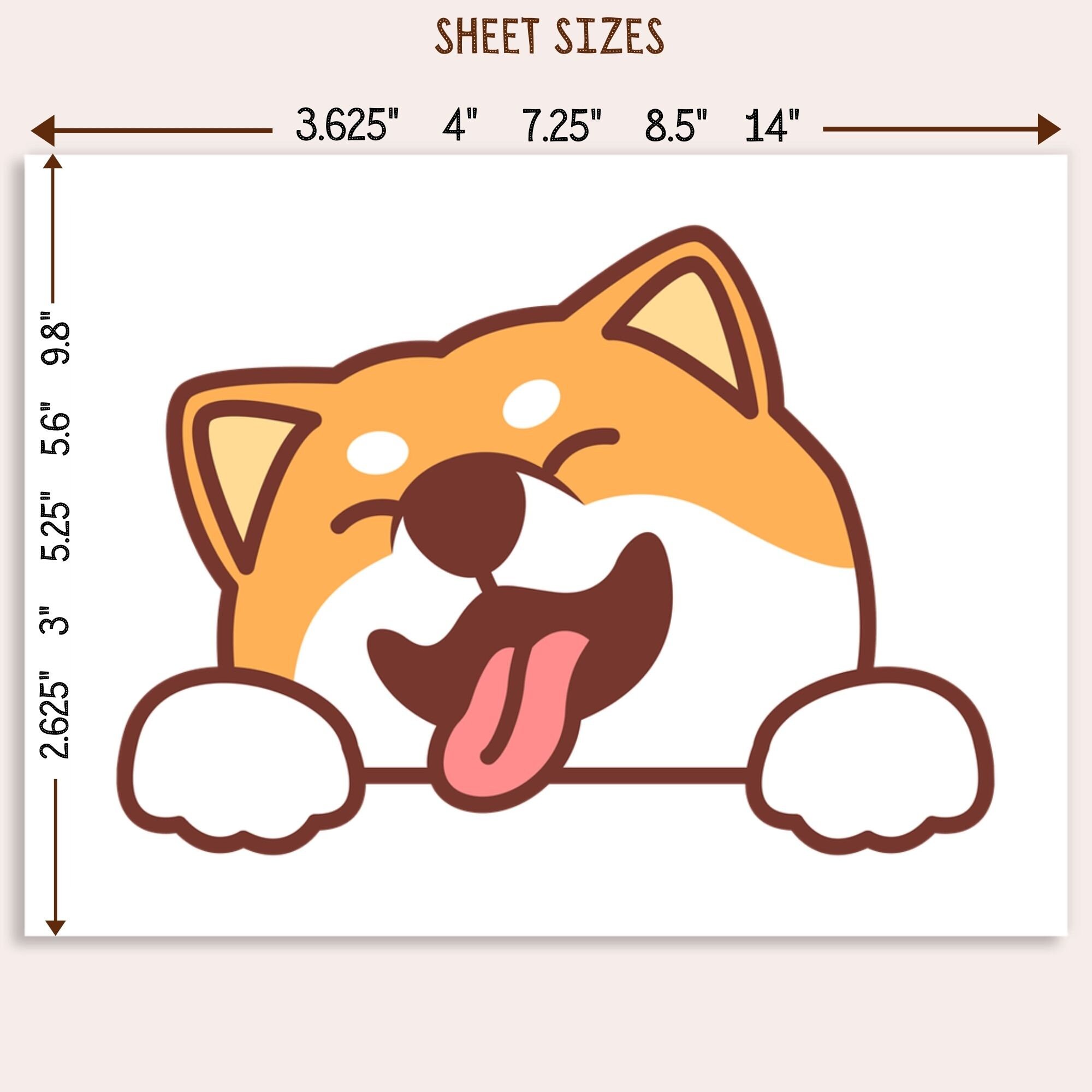 Shiba Inu Peek Car Sticker / Paws Up Red Shiba Vinyl Car Decal | Etsy