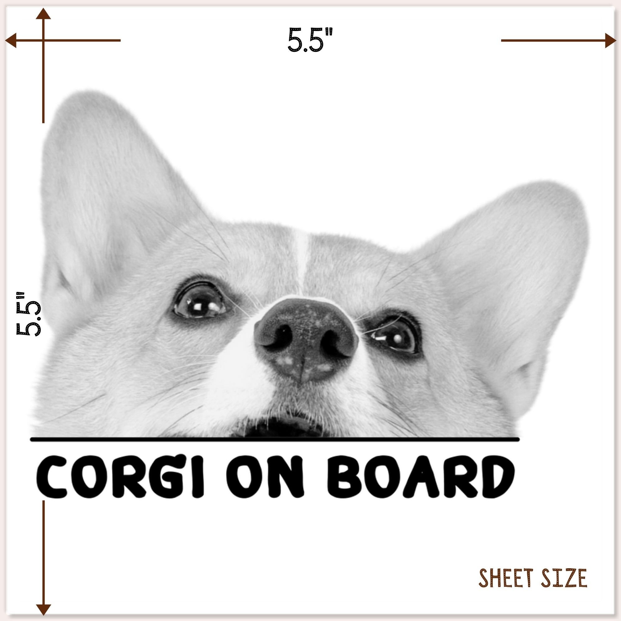 Corgi on Board Car Decal Sticker / Peeking Cardigan Welsh - Etsy