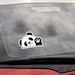 Panda Bear Car Decal Sticker / Black White Kawaii Panda Waving - Etsy