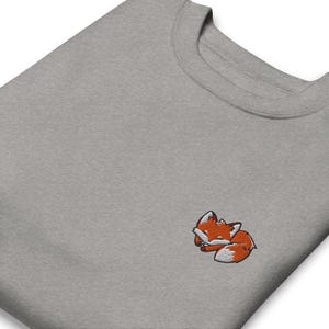 Embroidered Fox Sweatshirt / Cute Lazy Foxy Sweater / Kawaii Wild ...