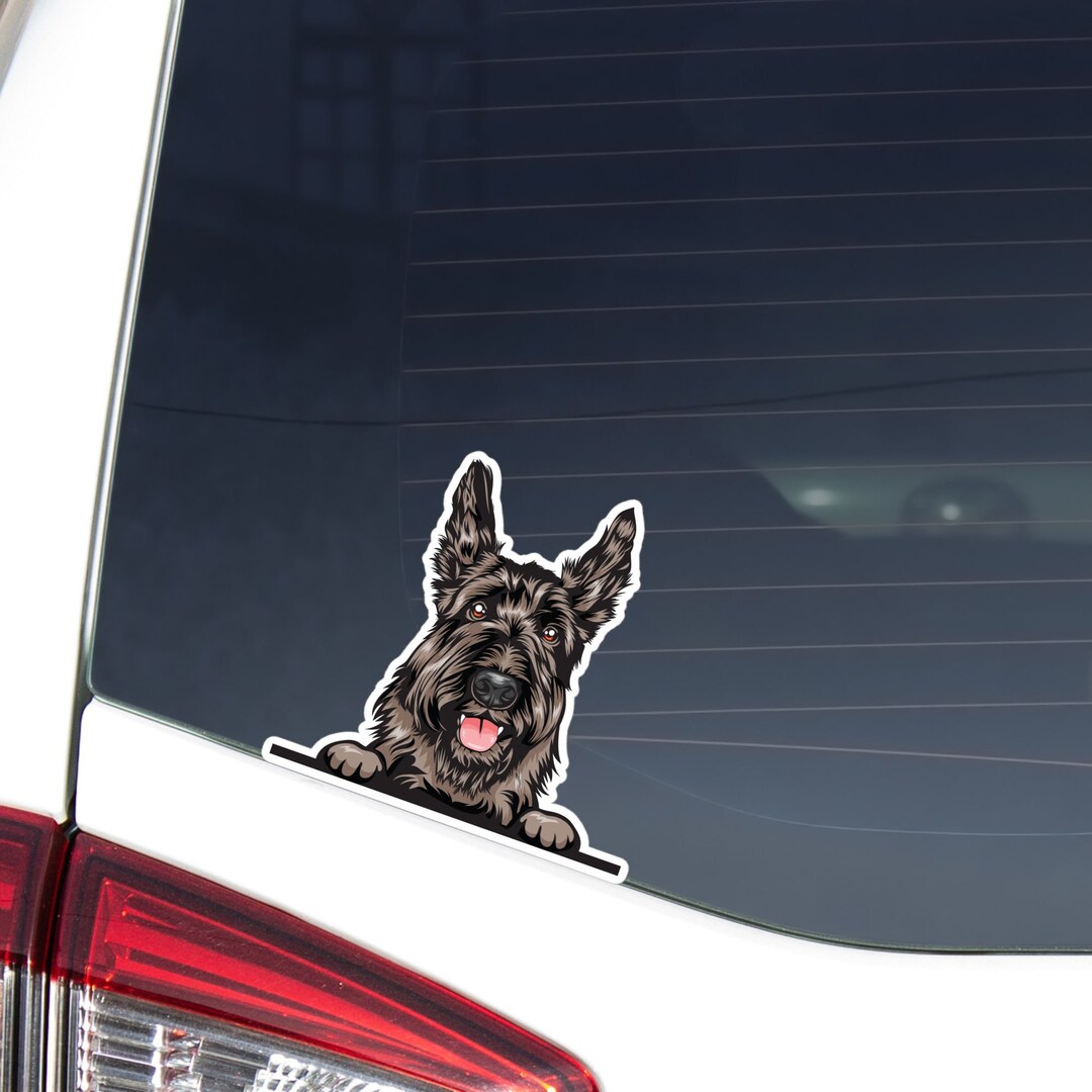 Scottish Terrier Car Decal, Realistic Scottie Waterproof Sticker - Etsy
