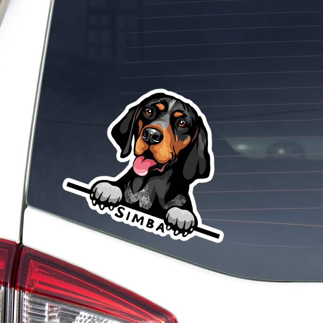 Bluetick Coonhound Car Decal Sticker / Personalized Custom Name ...