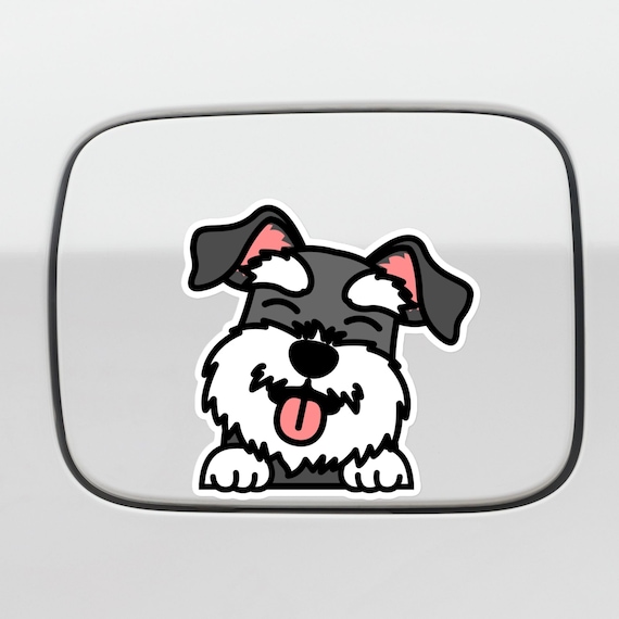 Dark Gray Miniature Schnauzer Car Decal Sticker / Cute Dog - Etsy