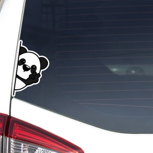 Peeking Panda Bear Car Decal Sticker / Kawaii Funny Panda Showing V ...