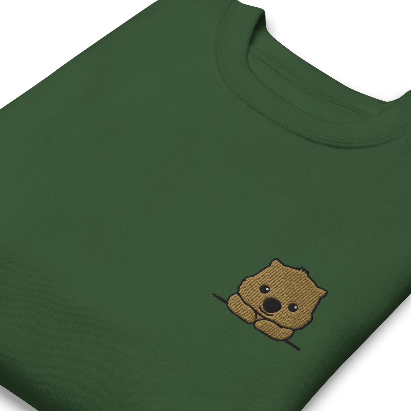 Embroidered Wombat Sweatshirt, Peeking Animal Sweater - Etsy