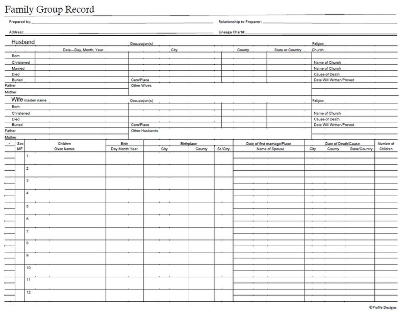Family History Worksheet Bundle | Ancestry Research | Genealogy Planner ...