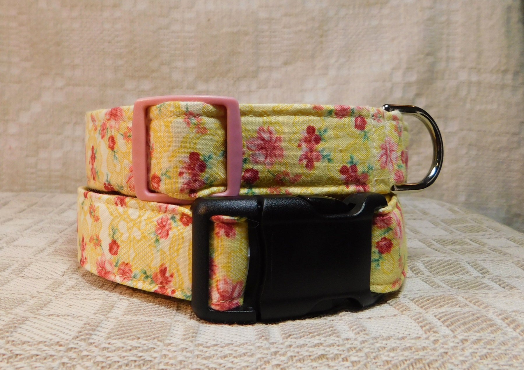 Pretty Dog Collar / Yellow Dog Collar / Soft Cotton Dog Collar - Etsy