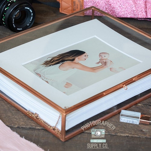 ROSE GOLD Glass Box 8x10 Photo Box Proof Print Packaging - Etsy