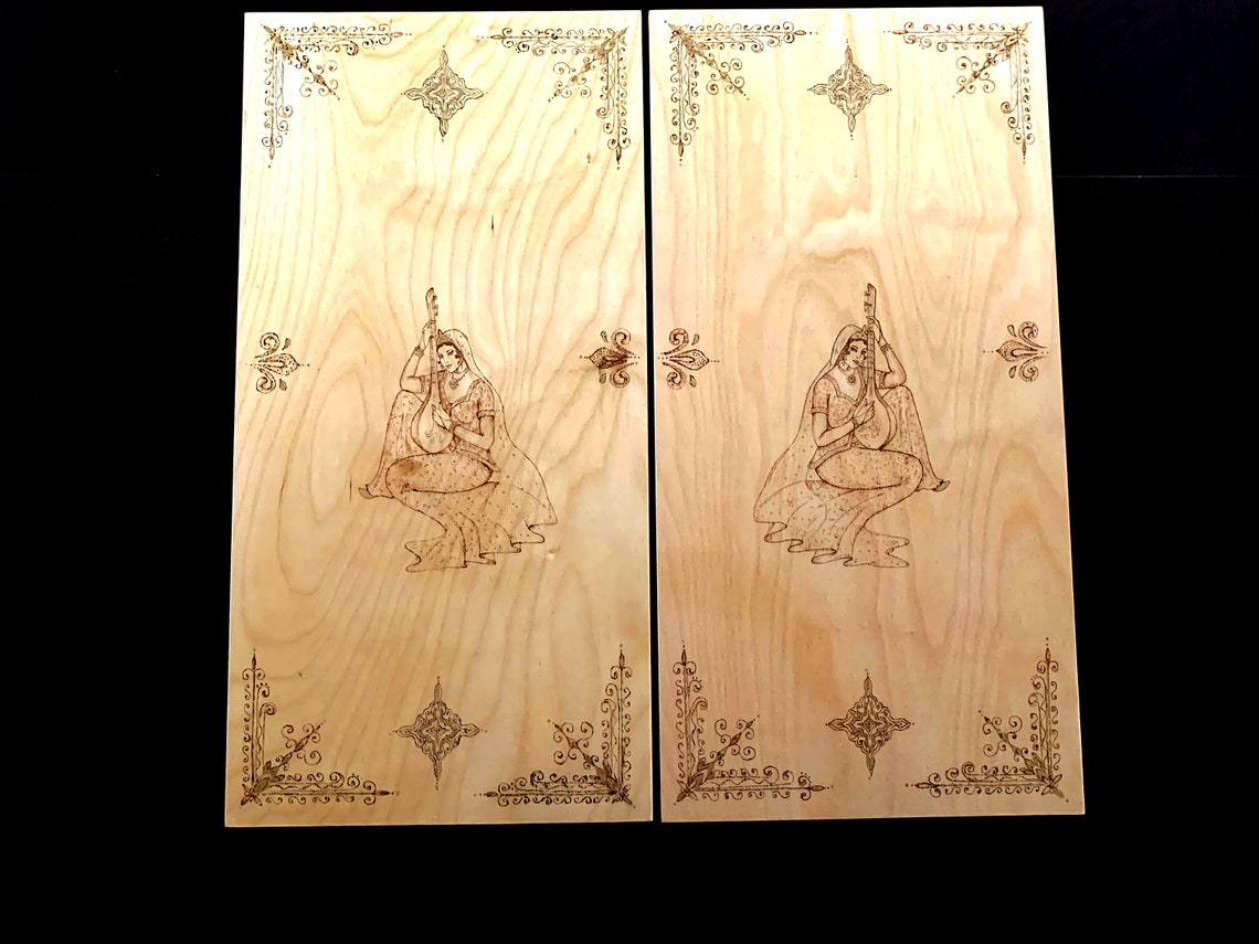NARD SET, Board Game, Handmade, Woodcraft, Pyrography Art, Designed by ...