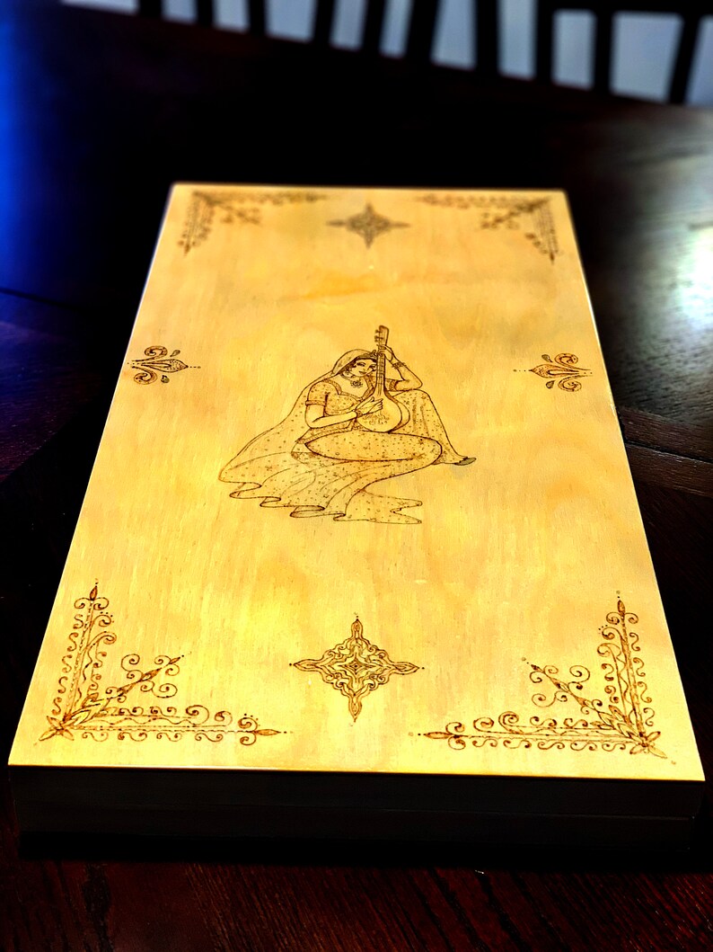 NARD SET, Board Game, Handmade, Woodcraft, Pyrography Art, Designed by ...