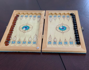 NARD SET Board Game Handmade Woodcraft Pyrography Art - Etsy Canada