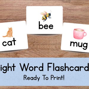 Printable Sight Word Flashcards | Pre-k & Kindergarten Learning Cards ...