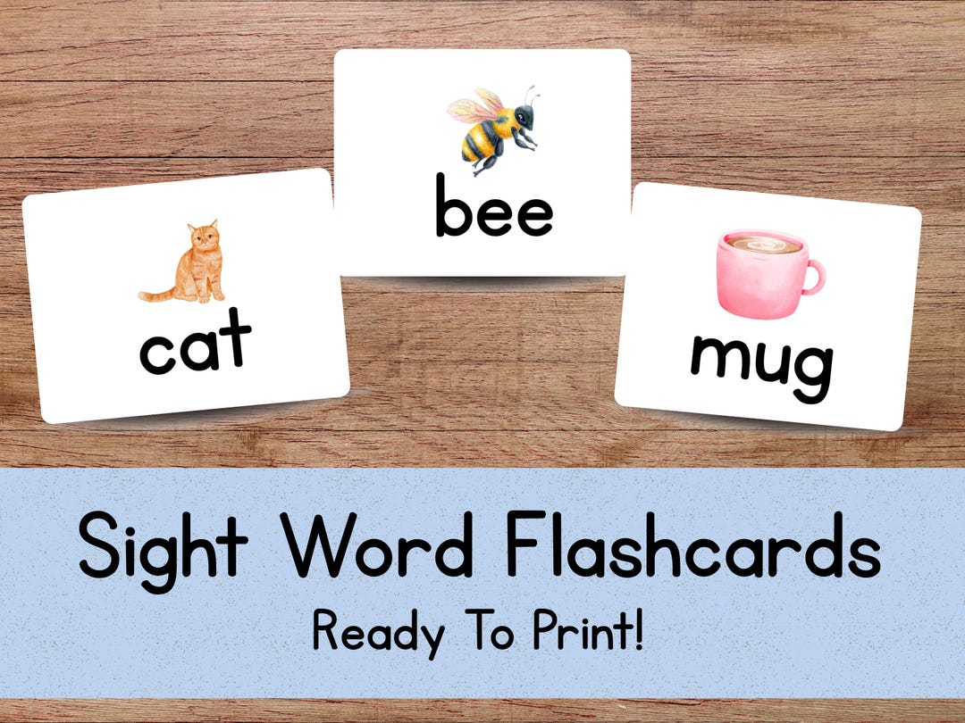 Printable Sight Word Flashcards | Pre-k & Kindergarten Learning Cards ...