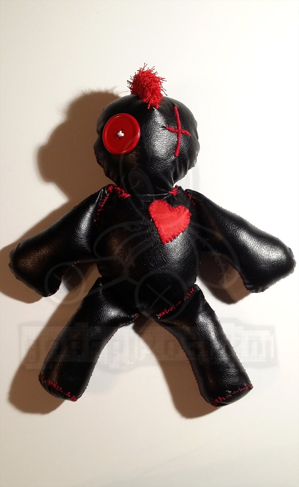 VOODOO Doll Handstitched Large BLACK & RED by Artist Godsprosyko - Dark ...