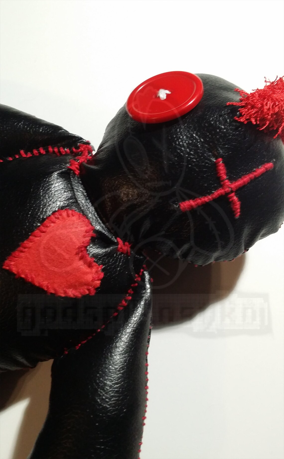 VOODOO Doll Handstitched Large BLACK & RED by Artist Godsprosyko - Dark ...