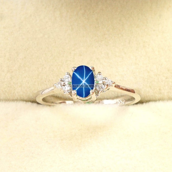 Star Sapphire Ring Woman - Etsy