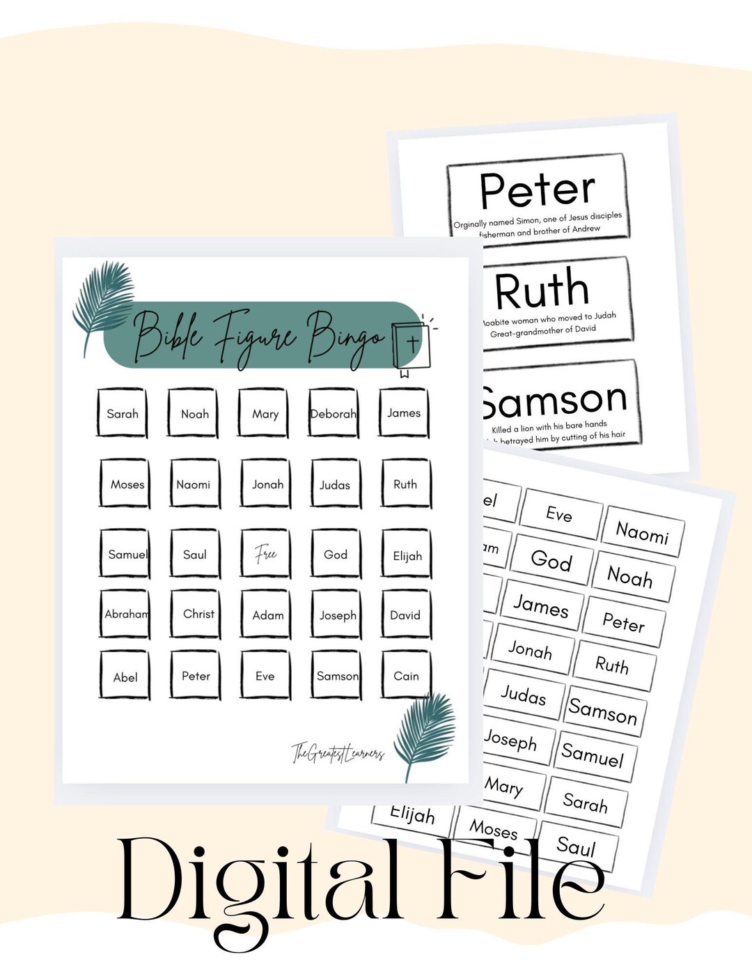 Bible Fiqure Bingo, Bible Character Bingo, Bible Games, Bible ...