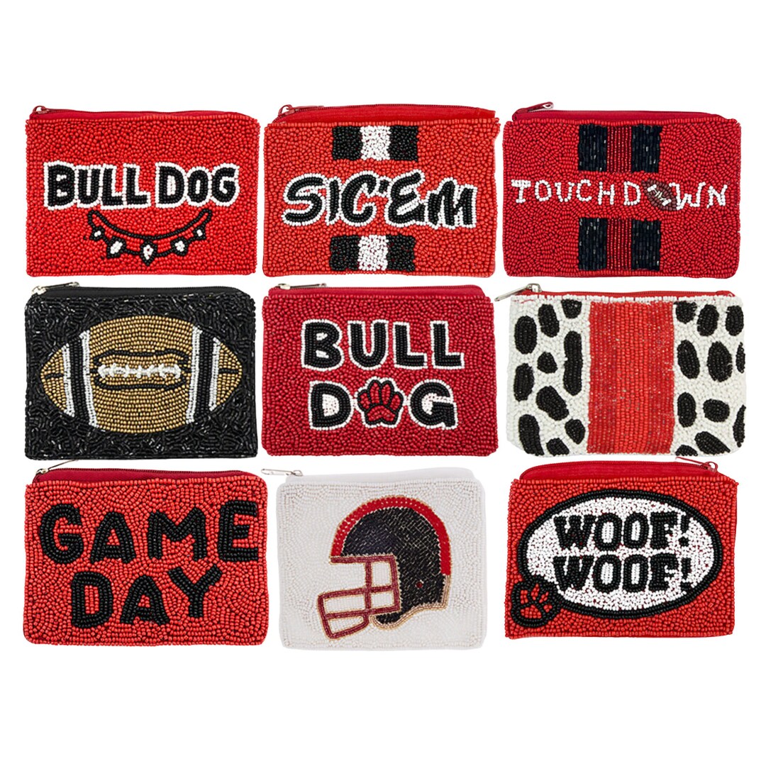 Game Day Beaded Coin Purse Pouch for Stadium Bag - Etsy
