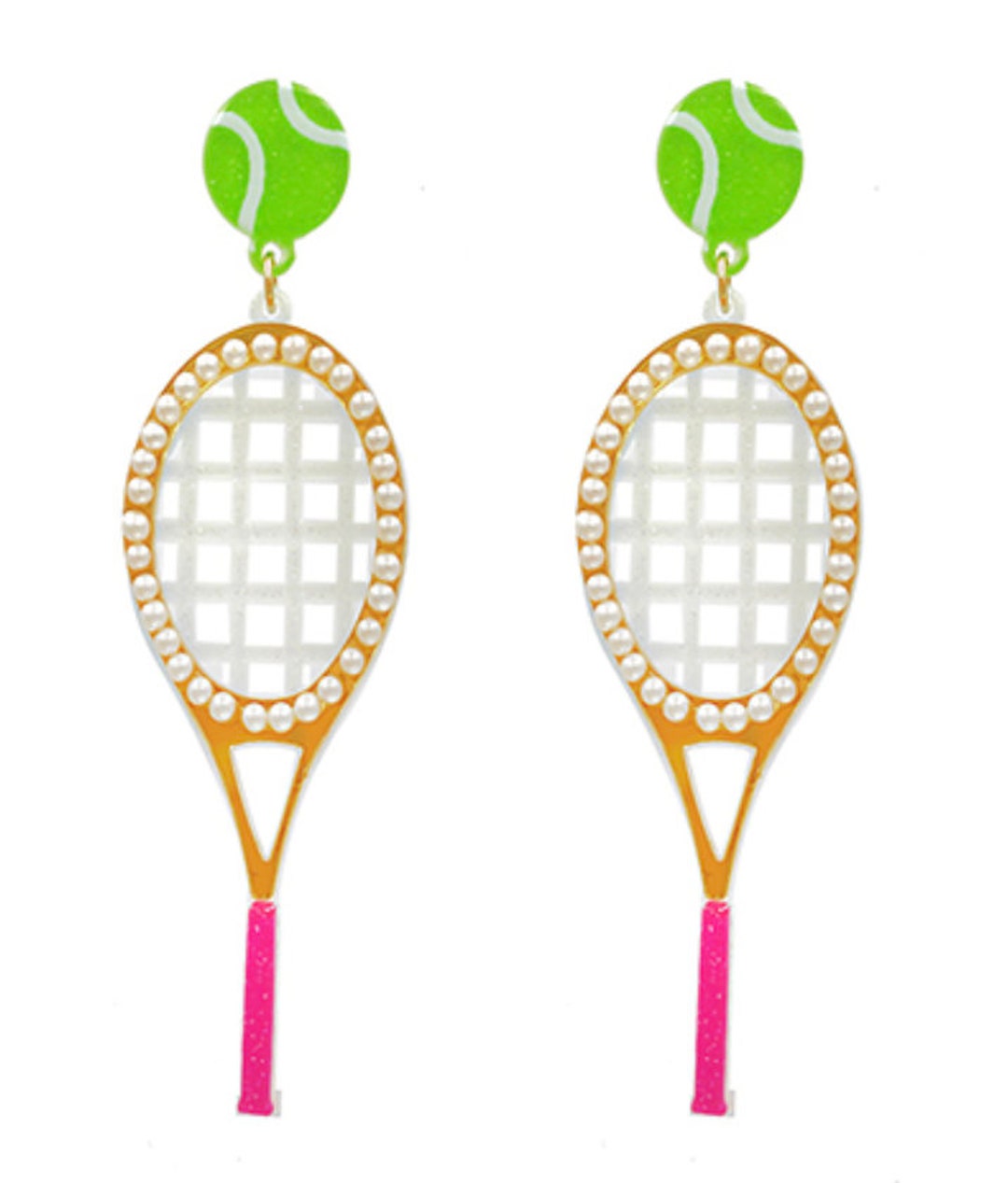 Tennis Racket Earrings - Etsy