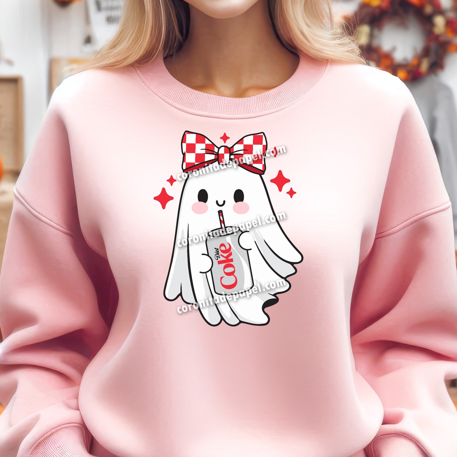 Cute Diet Coke Ghost PNG Funny Halloween Fall Png Little Ghosts Drink ...