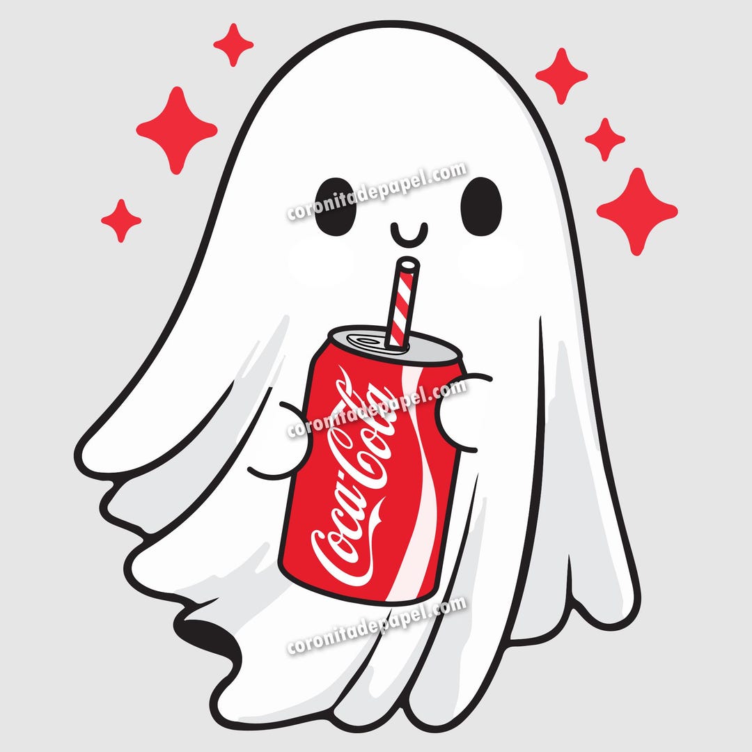 Regular Soda Ghost PNG | Funny Halloween | Fall Png | Little Ghosts ...