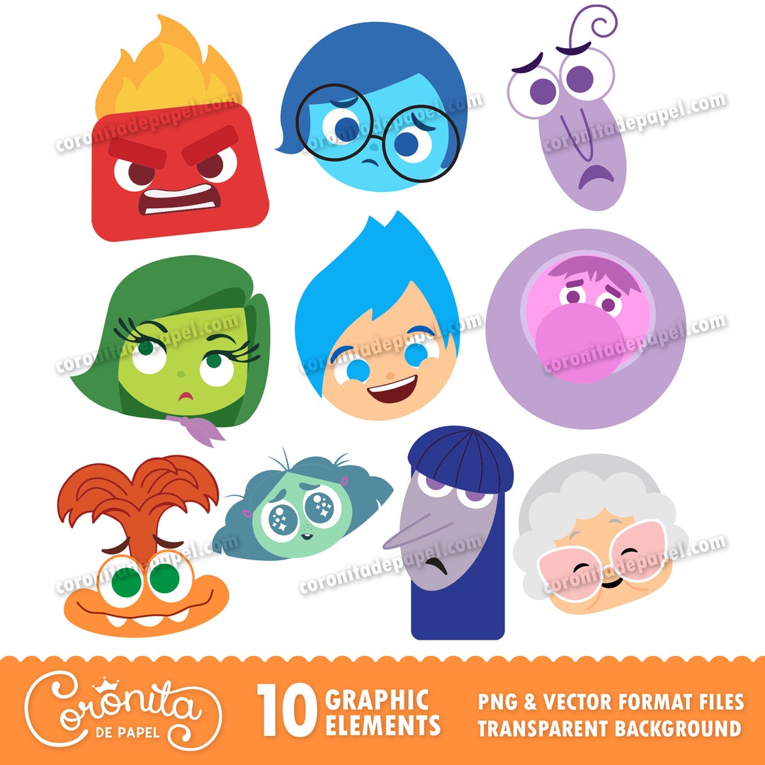 Inside Out 2 all characters Bundle Clipart SVG / PNG / EPS vector ...