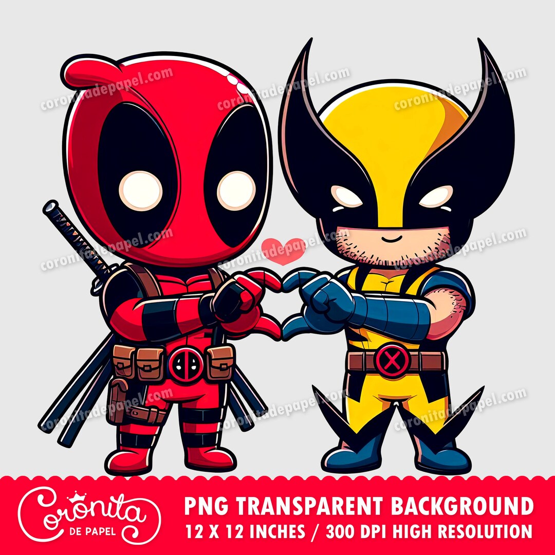 Wolverine and Deadpool PNG Clipart Superhero Stickers Wolverine Png ...