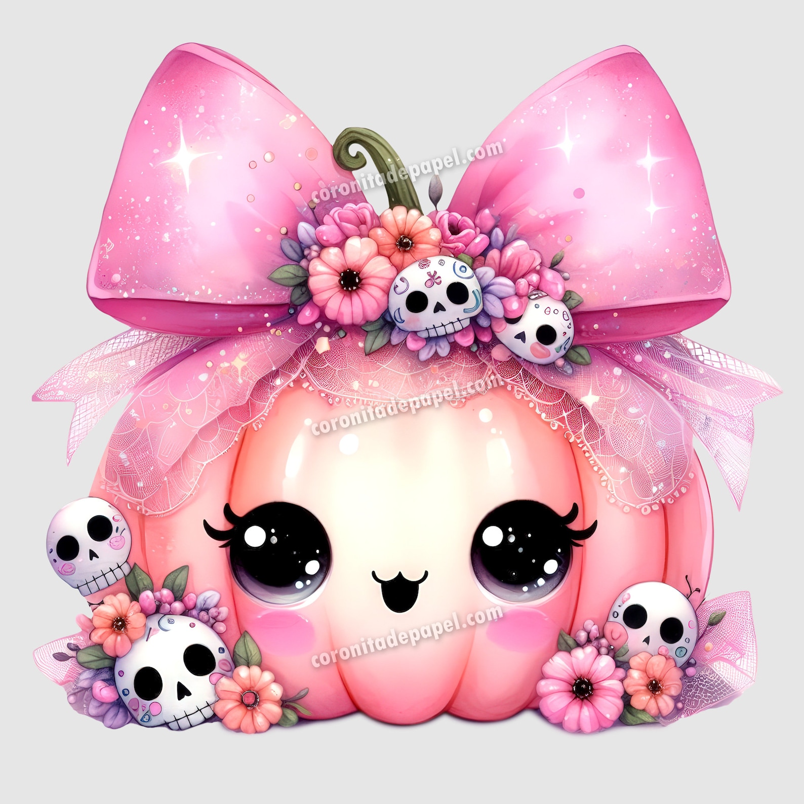 Cute Pink Pumpkin Bow Halloween Clipart | Adorable Pumpkin | Fall Shirt ...