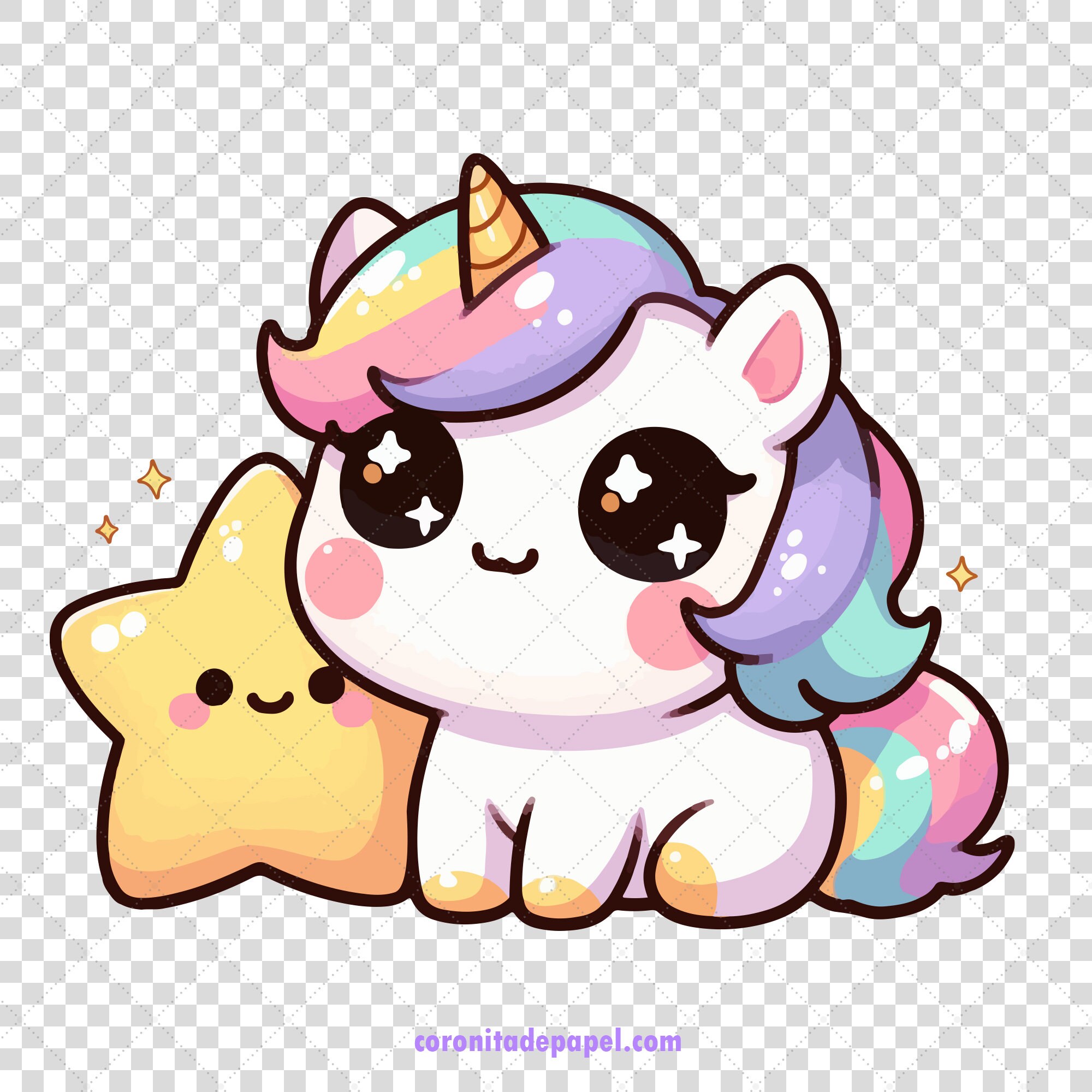 Cute Unicorn and Stars Cliparts | Rainbow Clip Art | Shooting Star ...