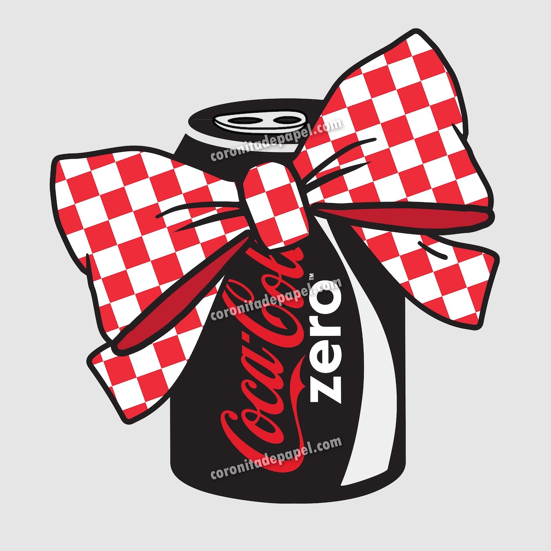 Coquette Zero Soda PNG With Bow – Preppy Clipart for Sublimation – Cute ...