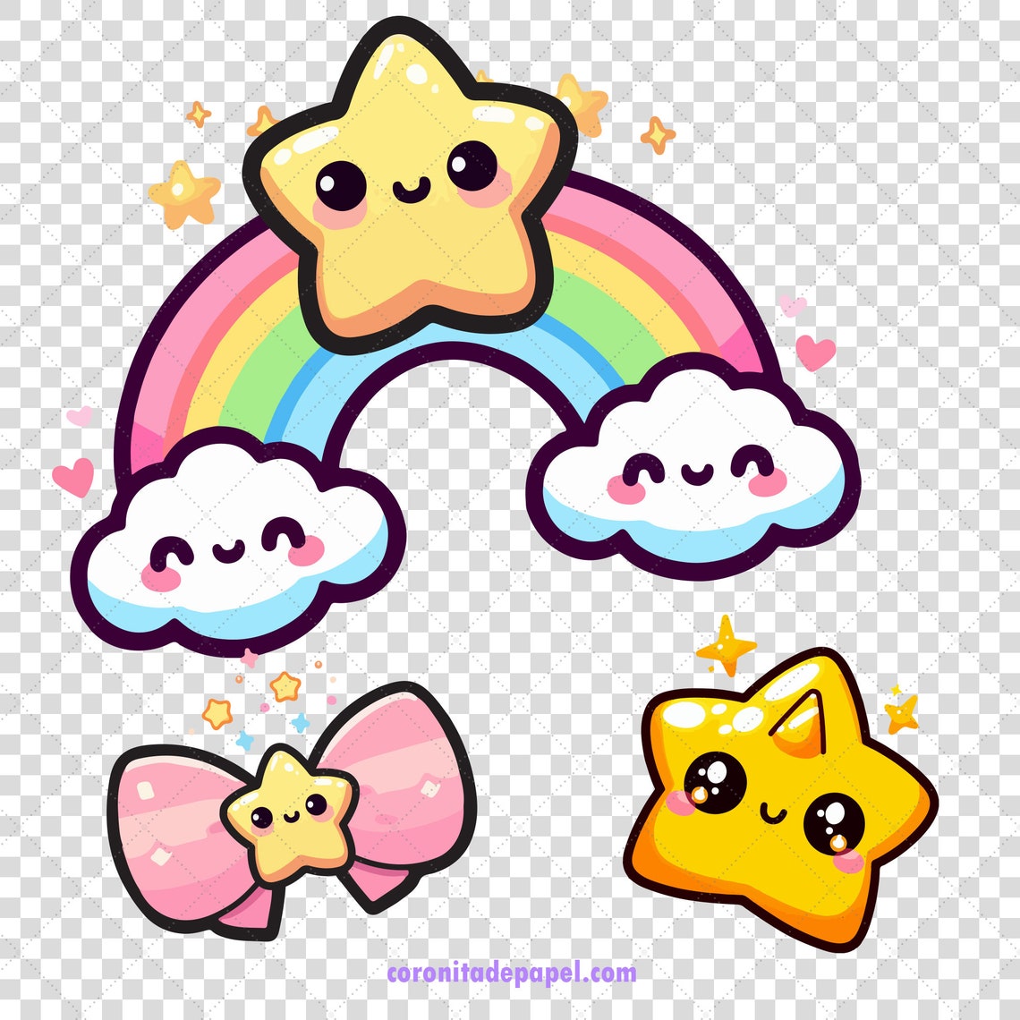 Cute Unicorn and Stars Cliparts Rainbow Clip Art Shooting Star Unicorn ...