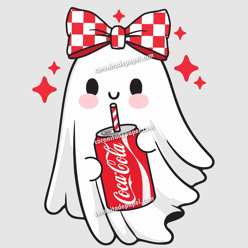 Cute Regular Soda Ghost PNG | Funny Halloween | Fall Png | Little ...