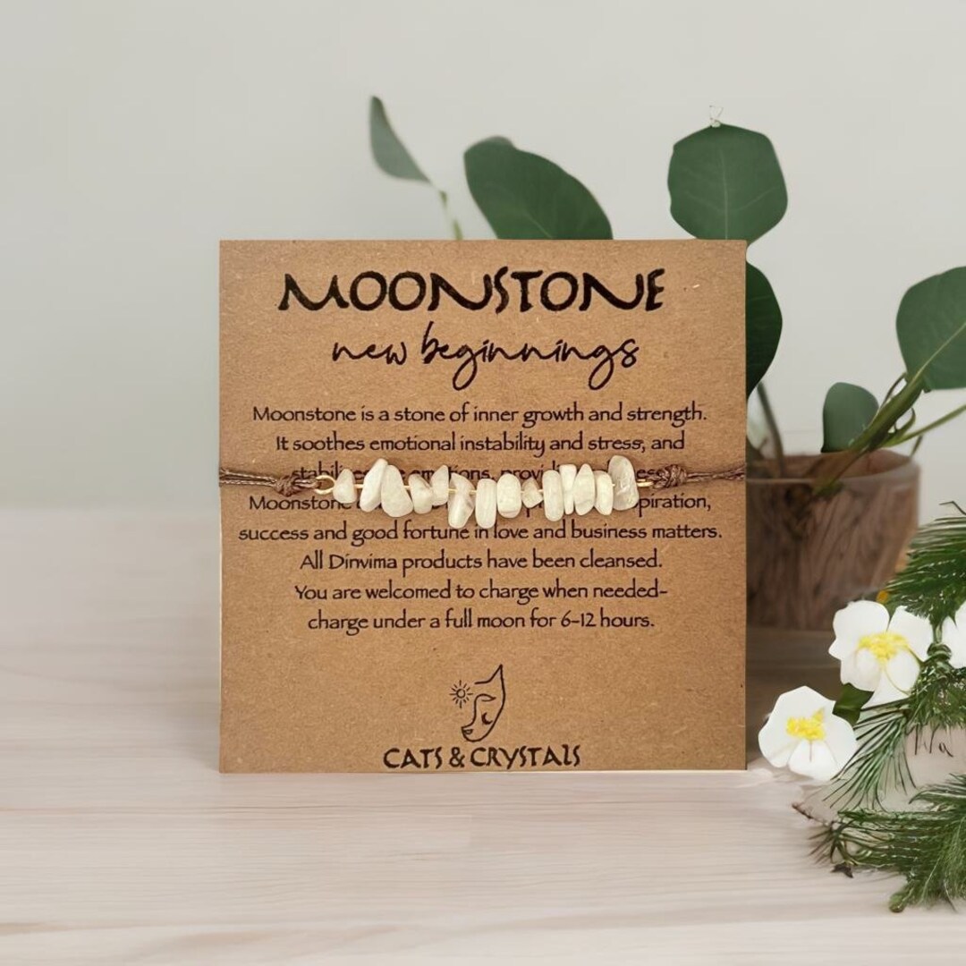 Moonstone New Beginnings Crystal Bracelet Gift for Him Gift for Her - Etsy