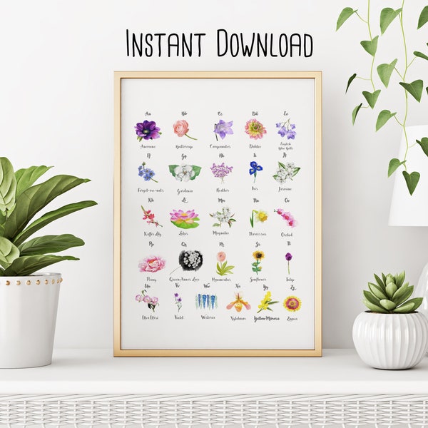 Flower Alphabet - Etsy