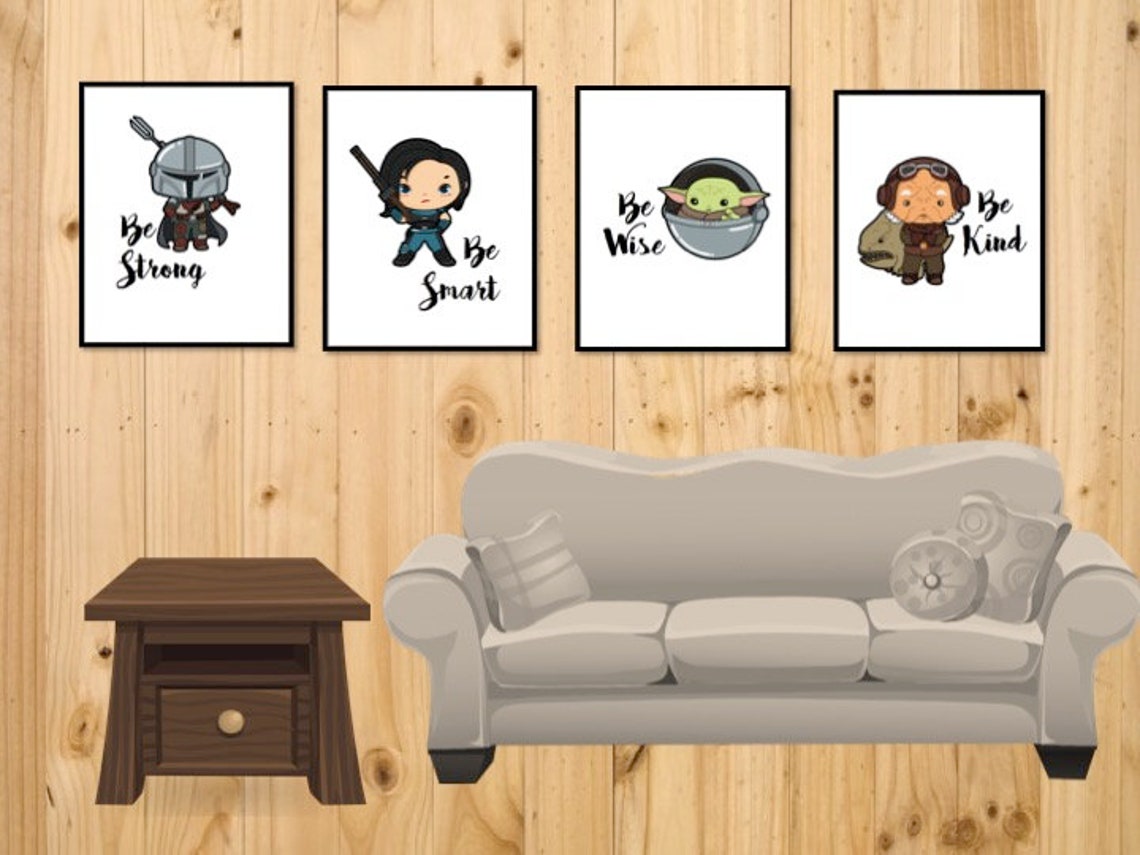 Mandalorian Be Posters Baby Yoda Print Mandalorian Nursery | Etsy