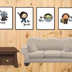 Mandalorian Be Posters Baby Yoda Print Mandalorian Nursery - Etsy
