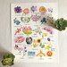 Flower Alphabet Chart, Watercolor Alphabet Chart, Flower Alphabet ...